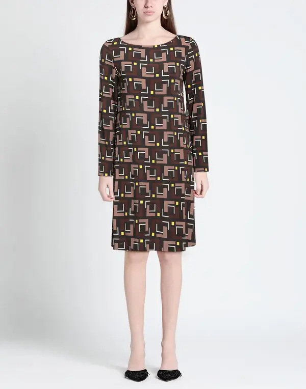 Malìparmi Geometric Print Long Sleeve Mini Dress