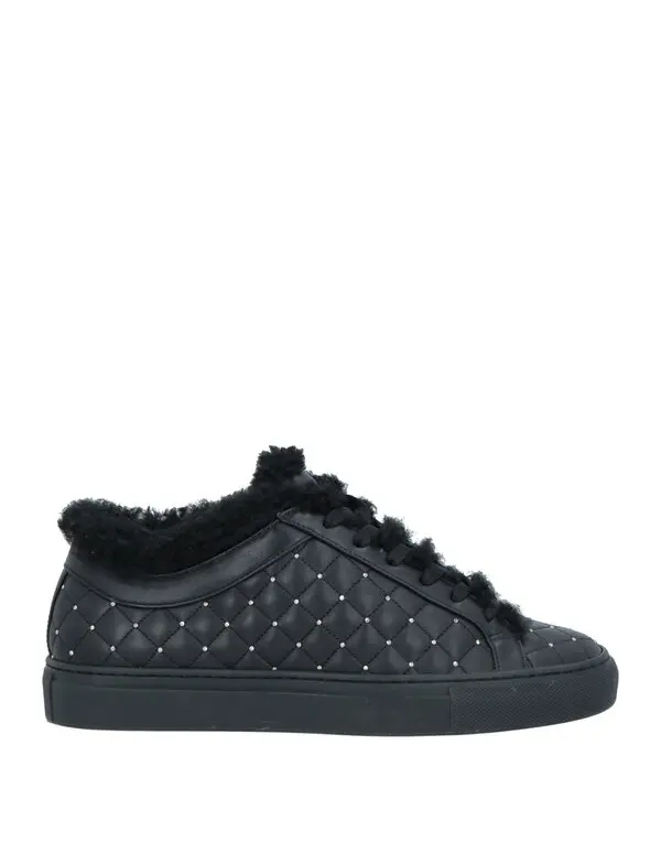 LE SILLA Soft Leather Quilted Sneakers With Studs