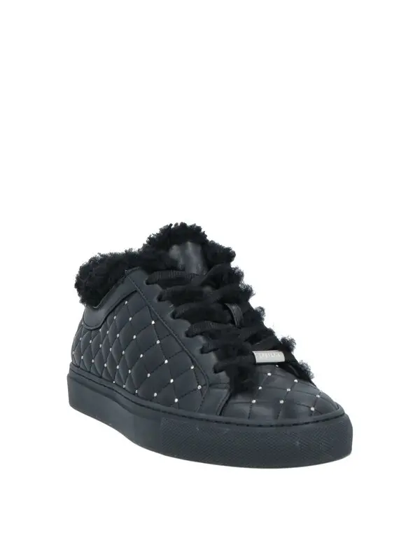 LE SILLA Soft Leather Quilted Sneakers With Studs