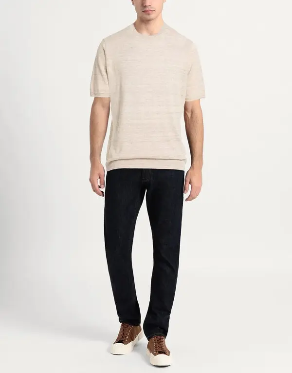 FILIPPO DE LAURENTIIS Linen And Cotton Short Sleeve Sweater