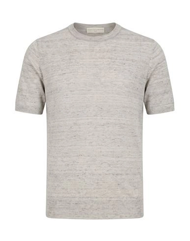 FILIPPO DE LAURENTIIS Linen And Cotton Short Sleeve Sweater - Grey