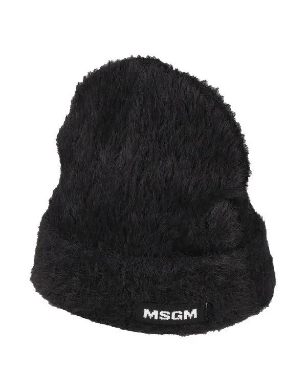 MSGM Hat Size Polyamide, Wool, Acrylic - Black