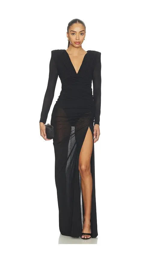 ZHIVAGO It Became Her Pc Mesh Gown - Black