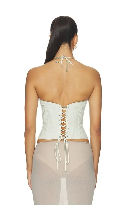 GUIZIO Marini Floral Jacquard Corset
