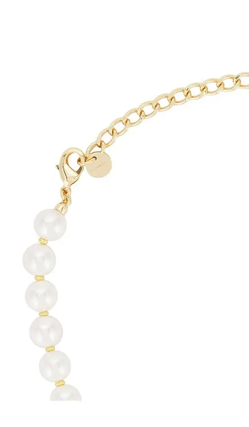 SELF-PORTRAIT Shell And Pearl Necklace In Metallic