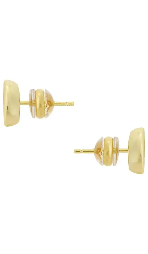 Shashi Marquise Bezel Stud In Metallic