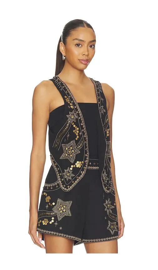 SPELL Night Sky Vest In Black