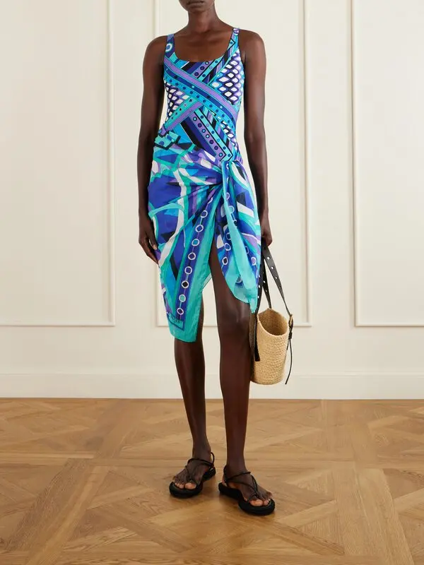 Emilio Pucci Printed Cotton-voile Pareo