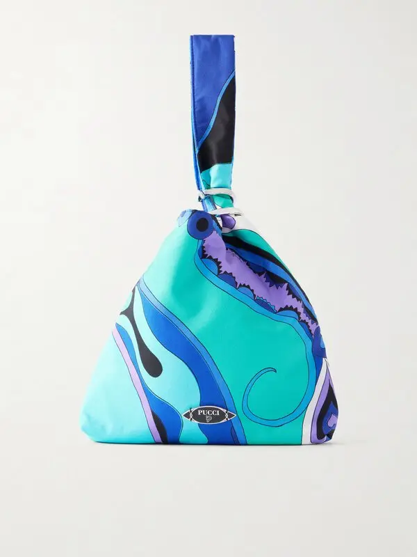 Emilio Pucci Emilio Printed Silk Twill Clutch Bag