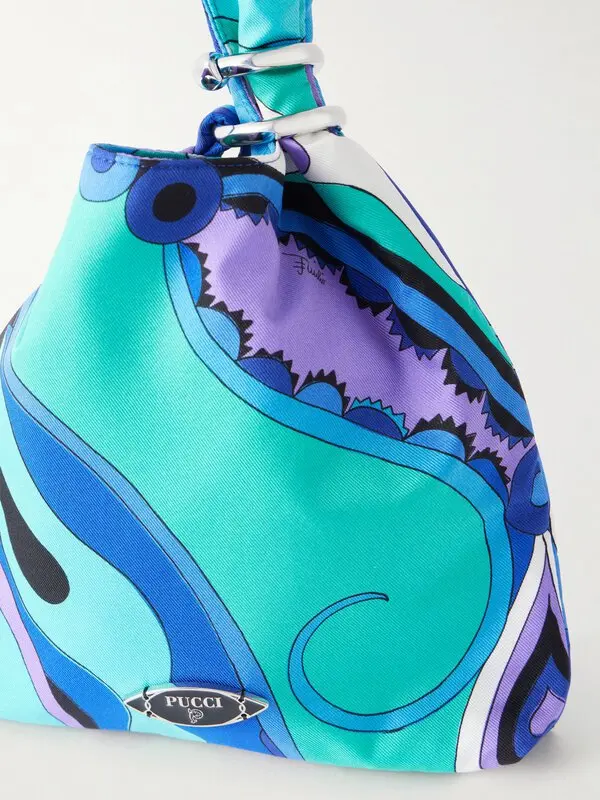 Emilio Pucci Emilio Printed Silk Twill Clutch Bag