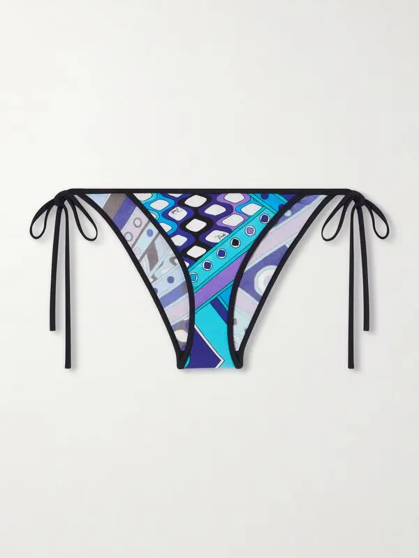 Emilio Pucci Printed Bikini Briefs - Blue