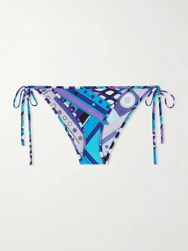 Emilio Pucci Printed Bikini Bottoms - Blue