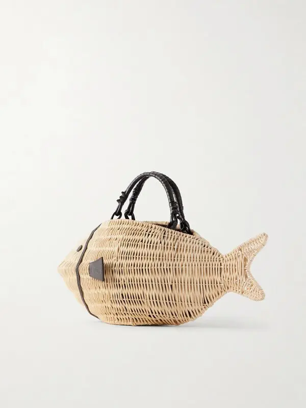 Staud Cleo Fish Mini Tote - Neutrals