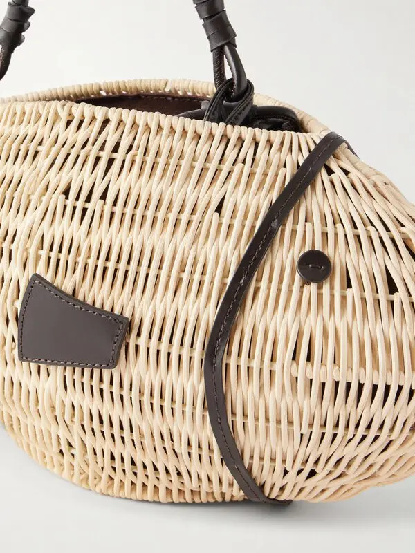 Staud Cleo Fish Mini Tote - Neutrals