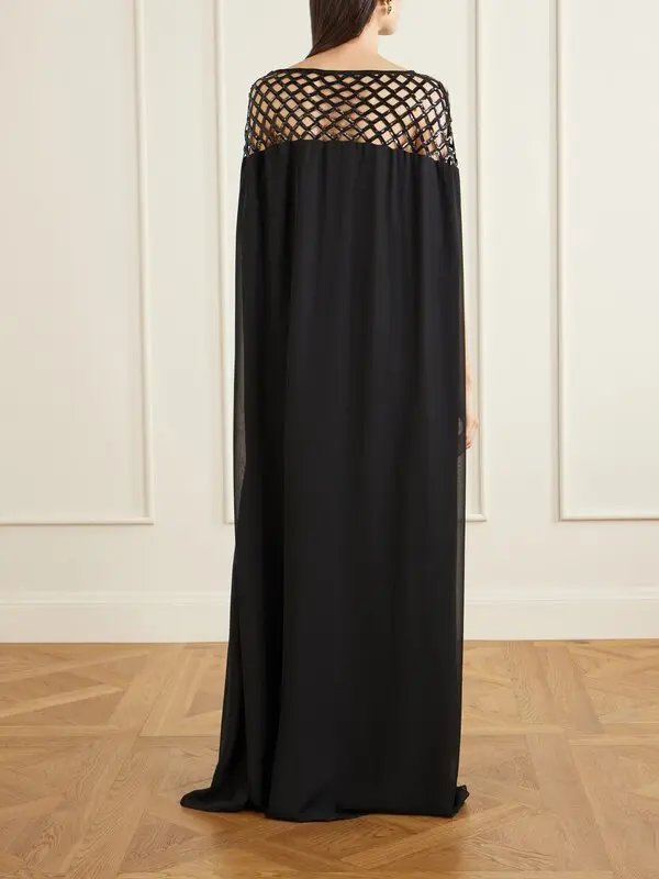 DIMA AYAD Sequin-embellished Crepe Gown