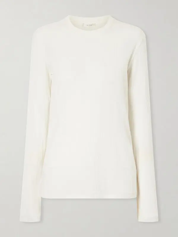 THE ROW Dantea Cotton-jersey T-shirt - Neutrals