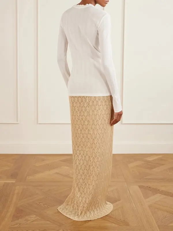 THE ROW Dantea Cotton-jersey T-shirt - Neutrals