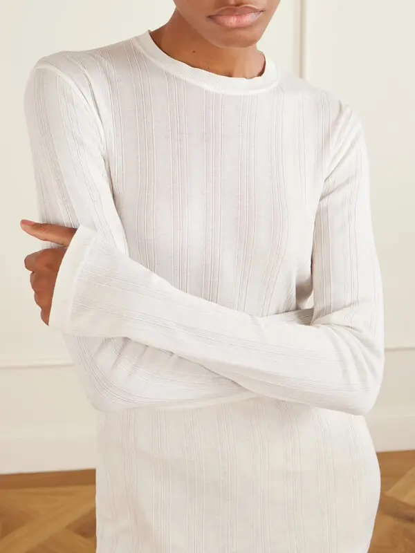 THE ROW Dantea Cotton-jersey T-shirt - Neutrals