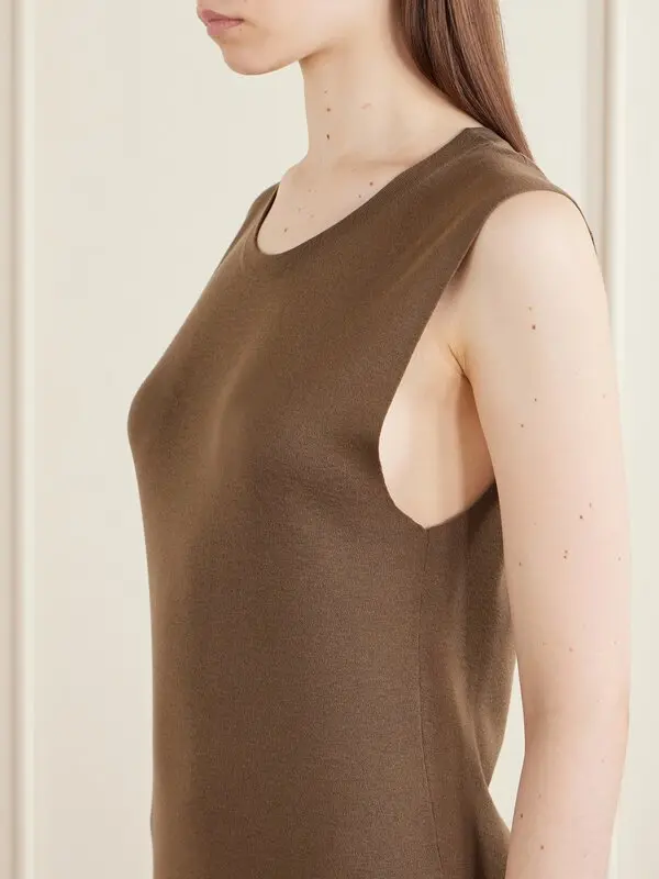 THE ROW Oiva Silk Maxi Dress - Brown