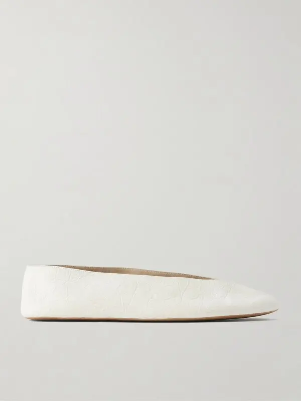 THE ROW Fay Leather Ballet Flats - Neutrals