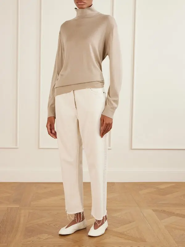 THE ROW Fay Leather Ballet Flats - Neutrals