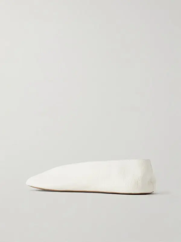 THE ROW Fay Leather Ballet Flats - Neutrals