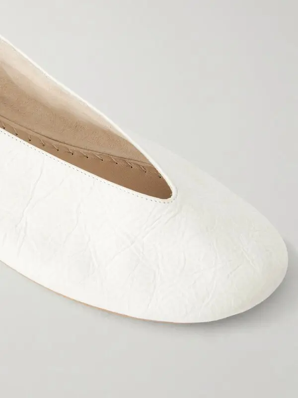 THE ROW Fay Leather Ballet Flats - Neutrals