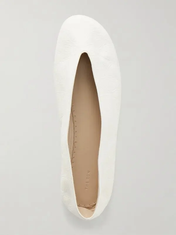 THE ROW Fay Leather Ballet Flats - Neutrals
