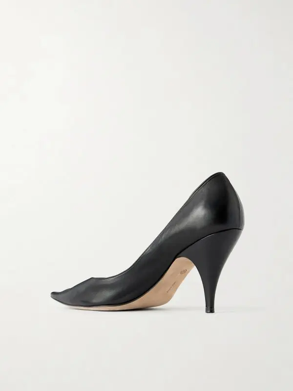 THE ROW Liisa Waxed Suede Pumps