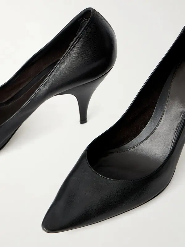 THE ROW Liisa Waxed Suede Pumps