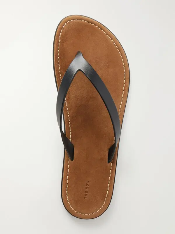 THE ROW Beach Leather Flip Flops