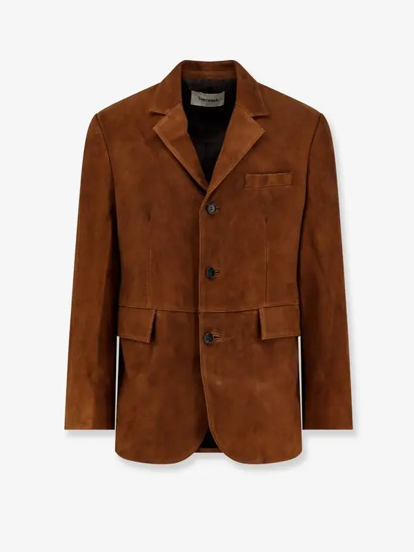 TONYWACK Tailored Suede Blazer - Brown