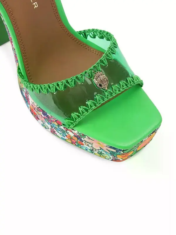 Kurt Geiger Vinyl Tie Platform Sandals