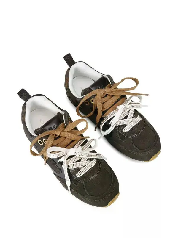 Kurt Geiger Embellished Leopard Print Sneakers - Brown