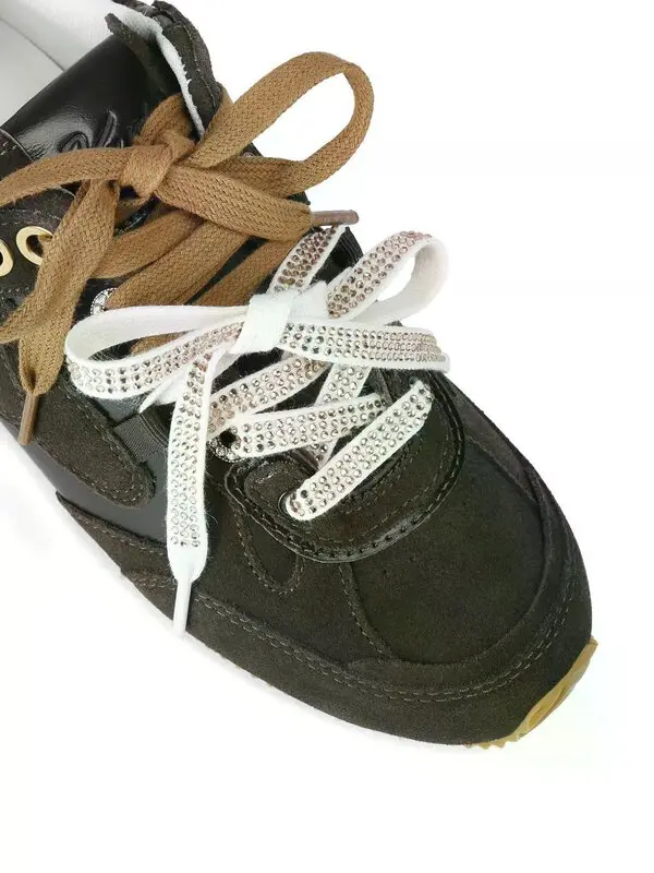 Kurt Geiger Embellished Leopard Print Sneakers