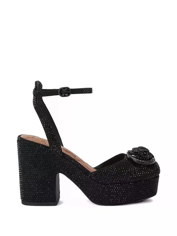 Kurt Geiger Chelsea Crystal-embellished Platform Sandals - Black