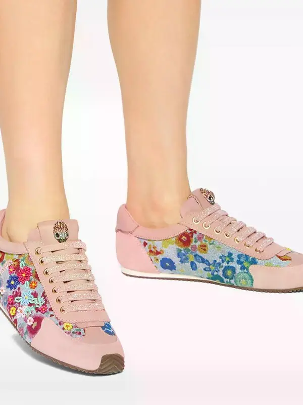 Kurt Geiger Islington Floral-print Embellished Sneakers
