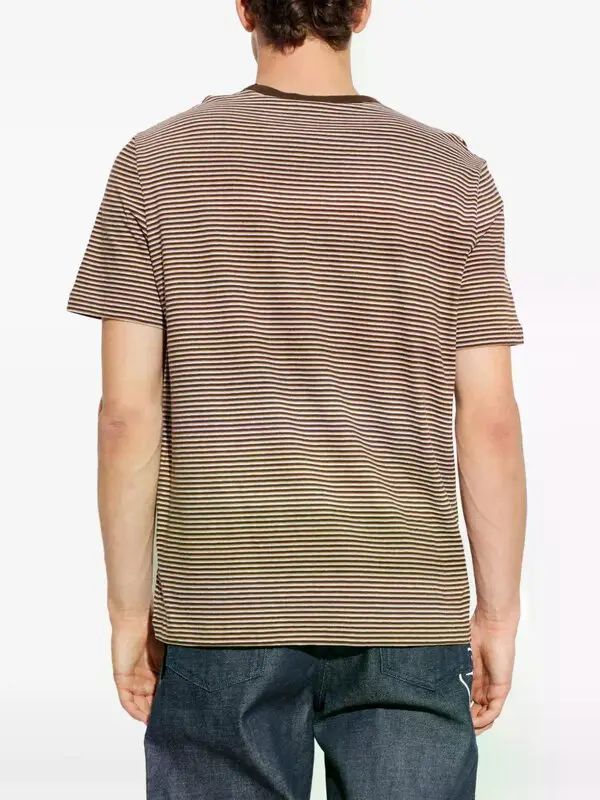 A.p.c. Logo-embroidered Striped T-shirt