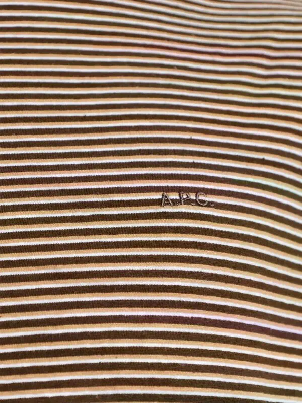 A.p.c. Logo-embroidered Striped T-shirt