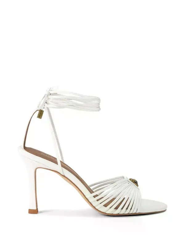 Kurt Geiger 90mm Leather Heeled Sandals - White