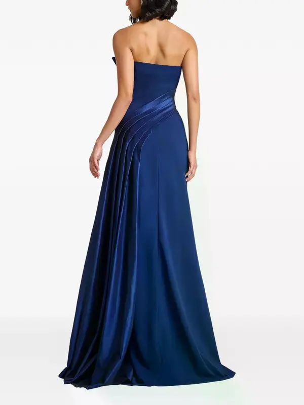 Tadashi Shoji Pleated Strapless Maxi Dress