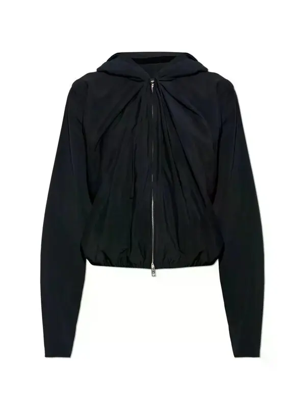 Alexander Wang Draped Zip-up Hoodie - Black