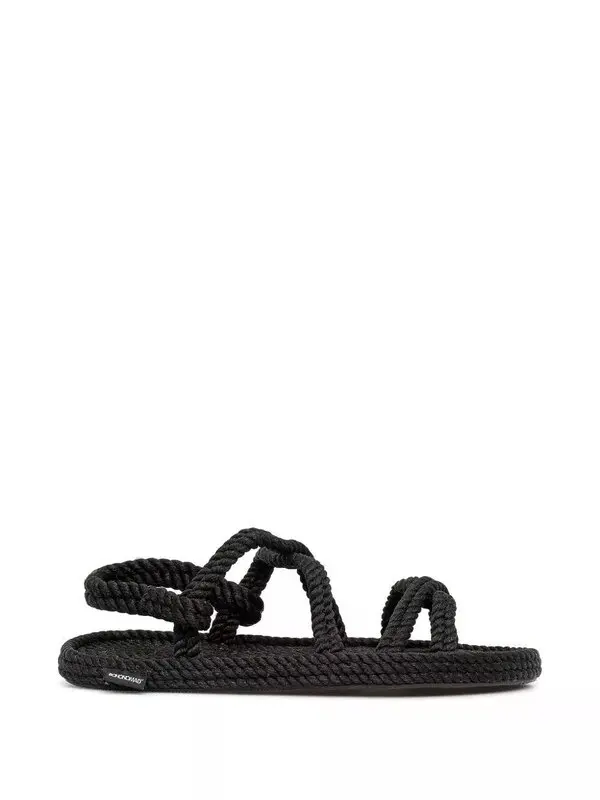 BOHONOMAD Crossover Strap Espadrilles - Black
