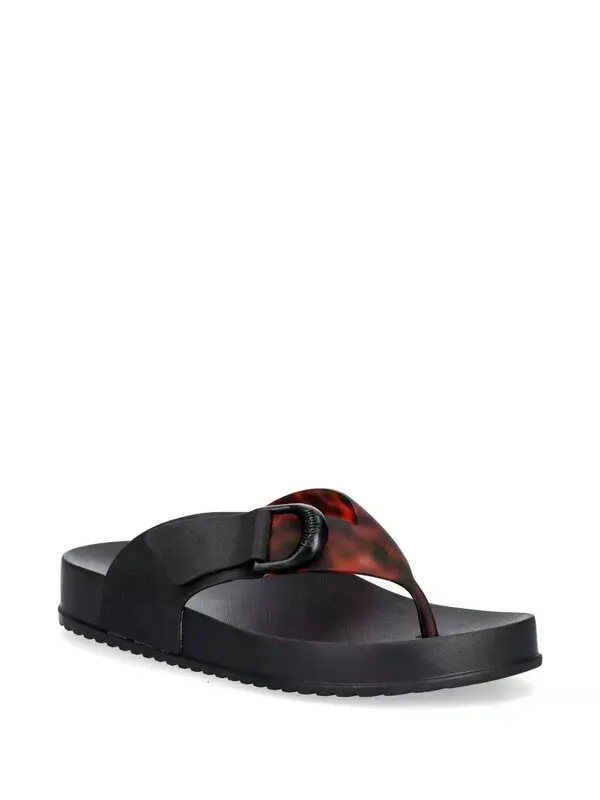 Melissa Tortoiseshell Effect Flip-flops - Black
