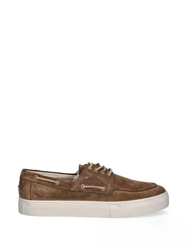 VAGABOND SHOEMAKERS Paul 2.0 Suede Lace-up Boat Shoes - Brown