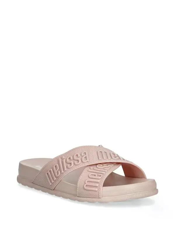 Melissa Crossover Slides With Embossed Logo