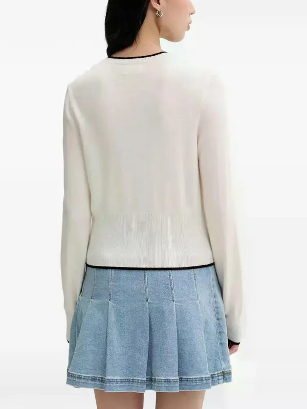 From Future Contrast Trim Cardigan