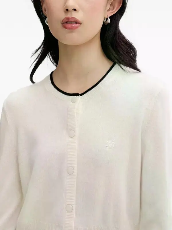 From Future Contrast Trim Cardigan