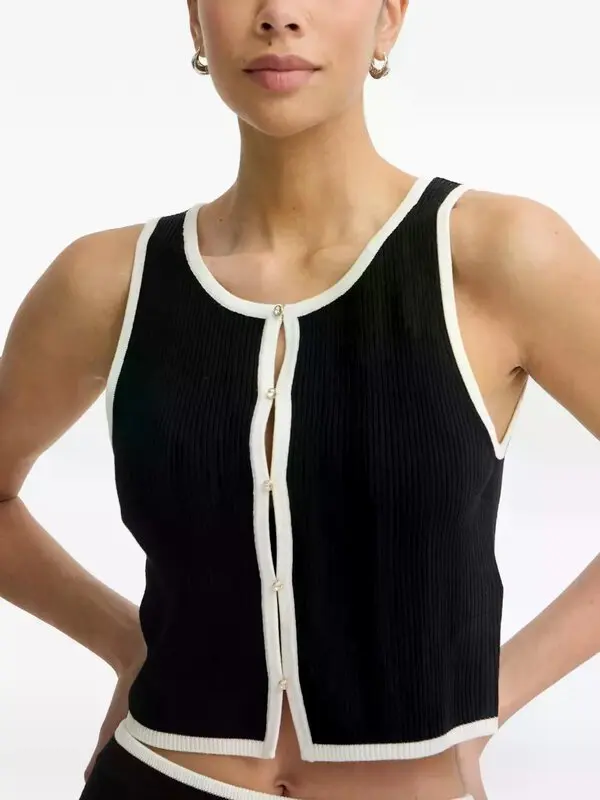From Future Contrast Trim Top
