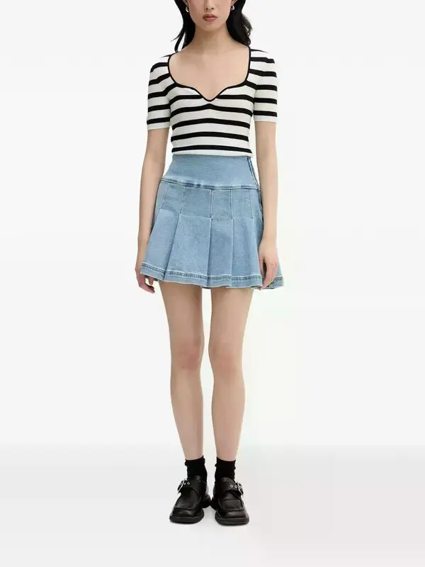 From Future Striped Sweetheart Neck T-shirt